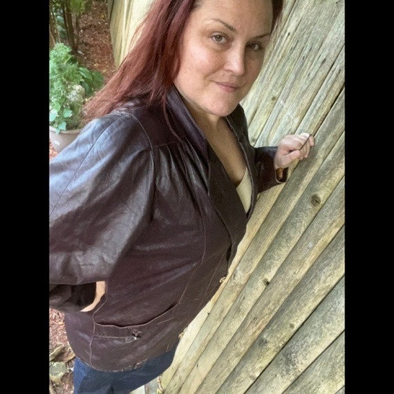 Pera Pelle Vintage soft brown leather jacket size 42 - Gem