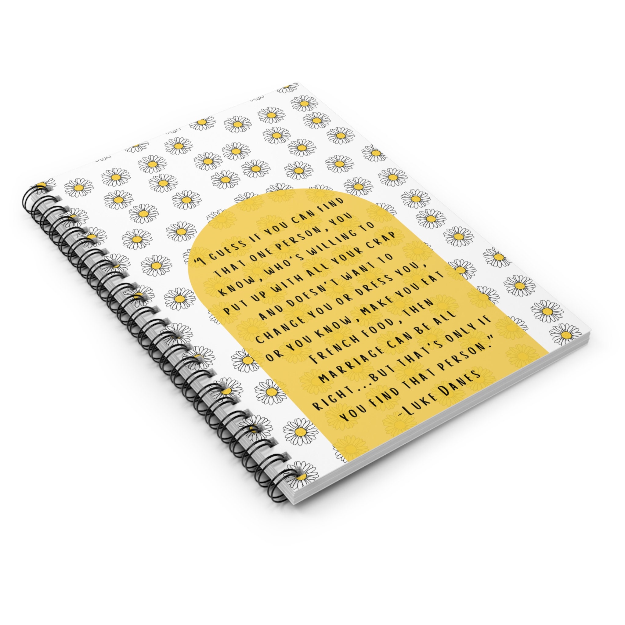 Gilmore Girls Quote Spiral Notebook Ruled Line, Luke Danes Quote ...