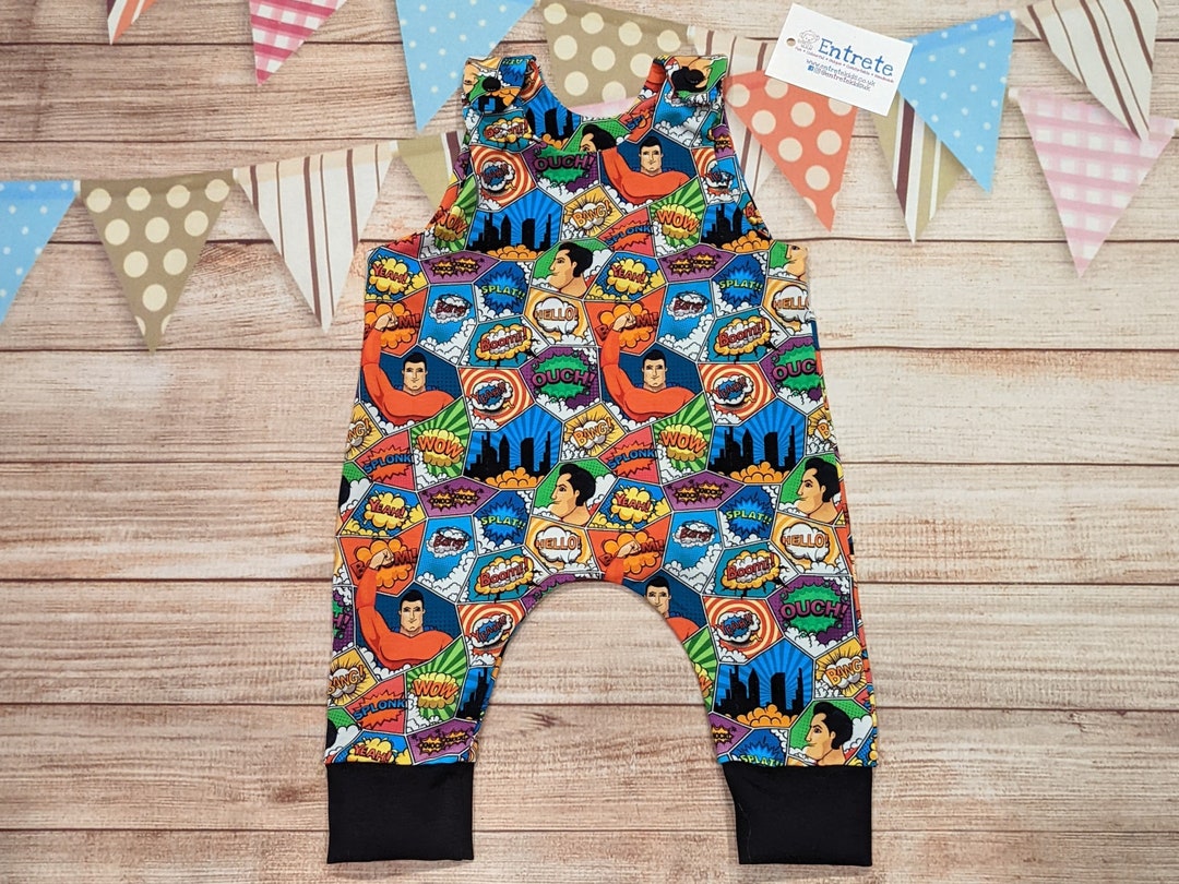 Kids Superhero Romper | Comic Strip Romper | Fun Baby Romper | Unisex ...