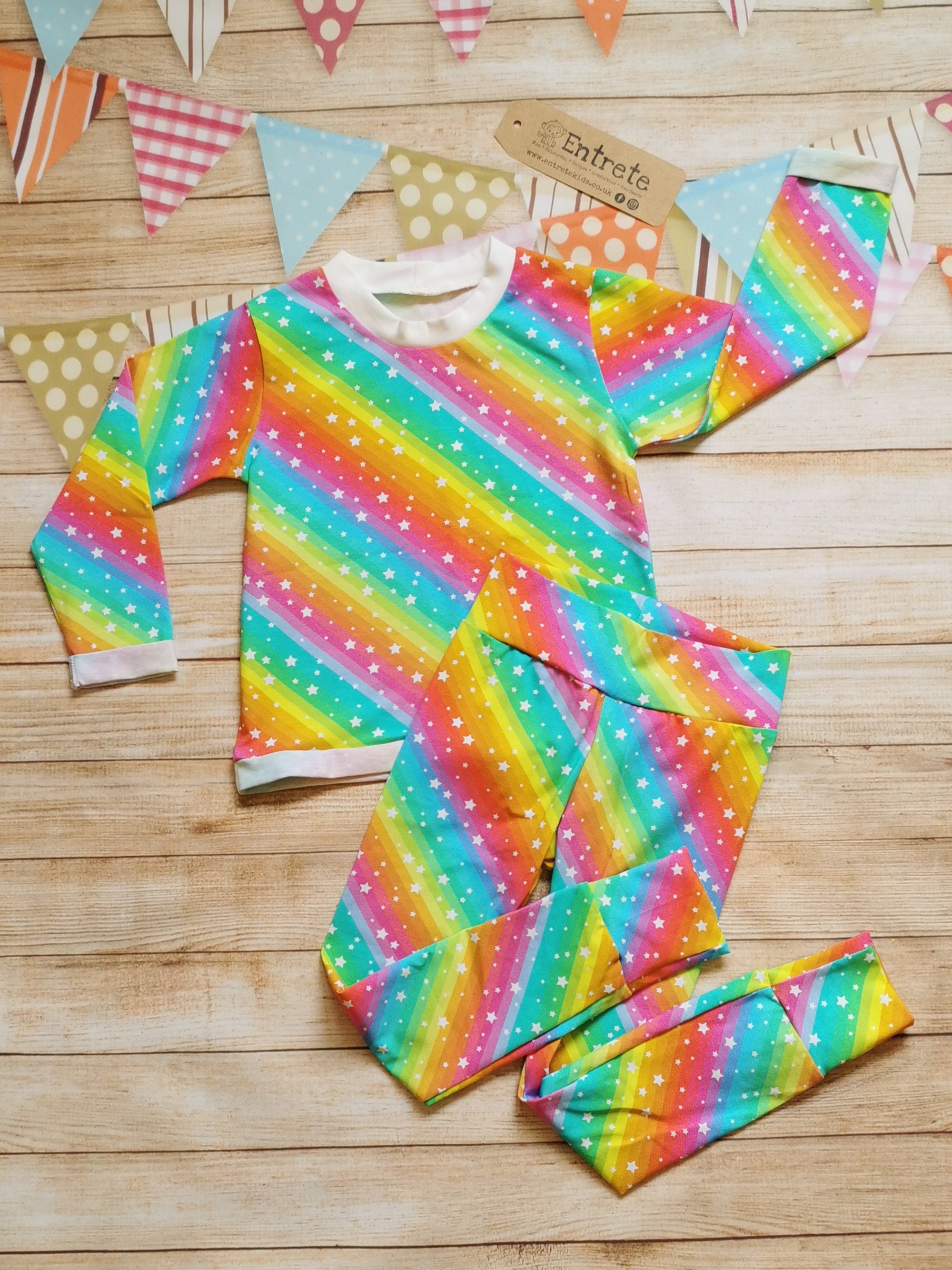 Rainbow Stars Leggings | Colourful Girls Leggings | Girls Star Leggings ...