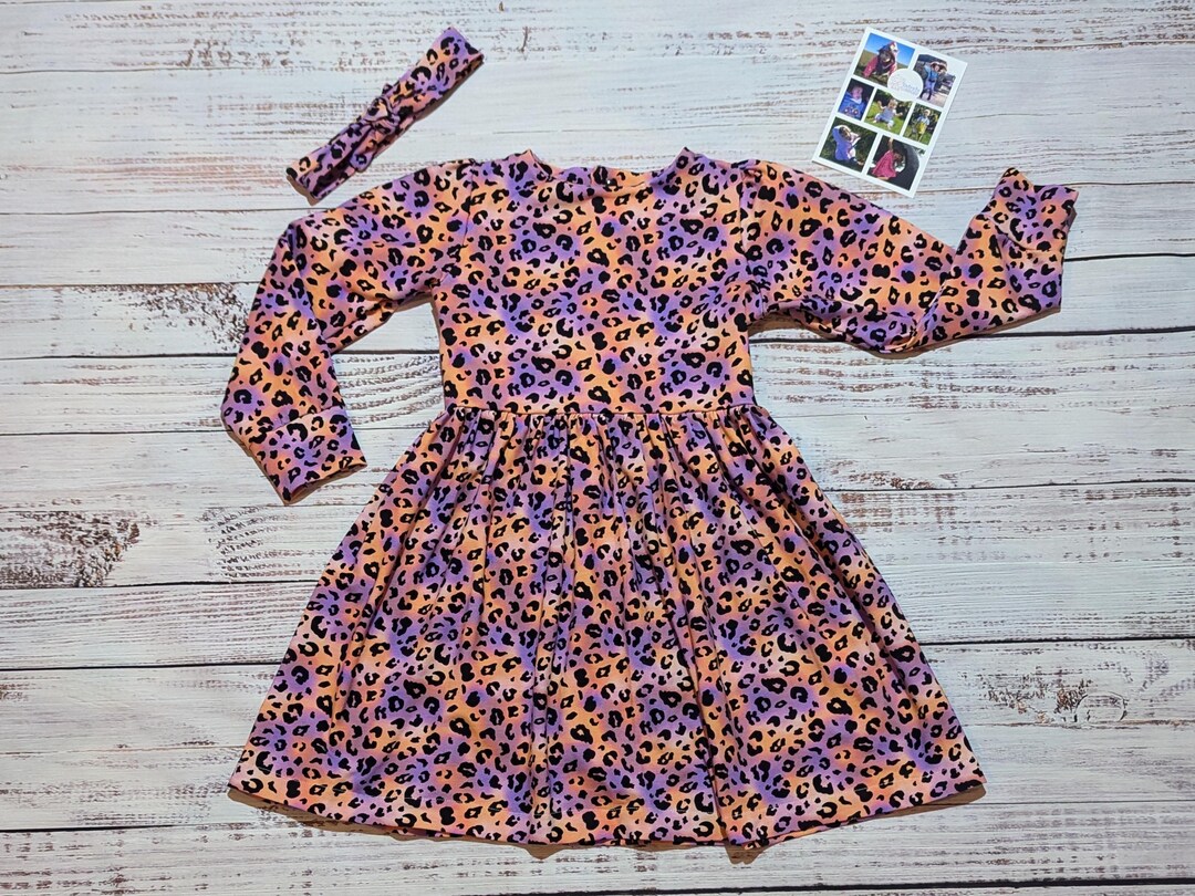 Girls Leopard Dress | Colourful Leopard Print Dress | Pink Leopard ...