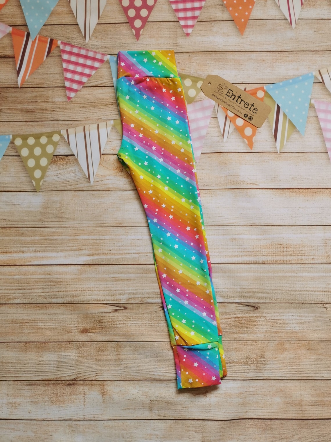 Rainbow Stars Leggings | Colourful Girls Leggings | Girls Star Leggings ...