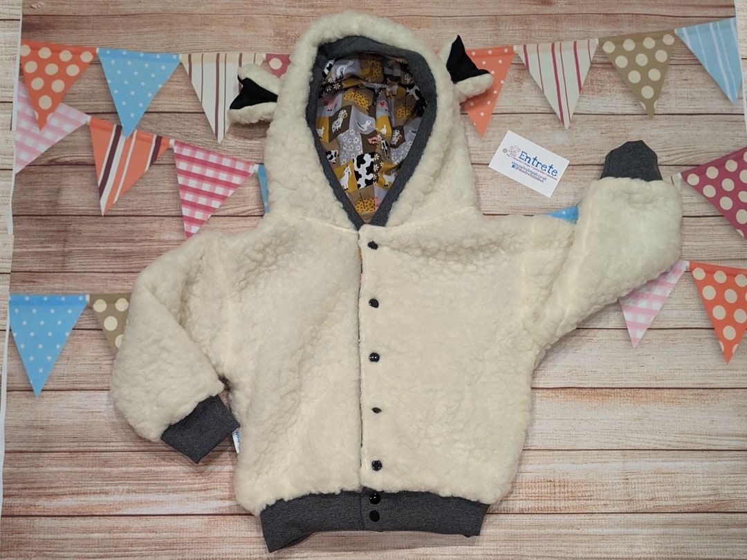 Fun Farmyard Sheep Hoodie | Kids Sheep Hoodie | Reversible Kids Hoodie ...