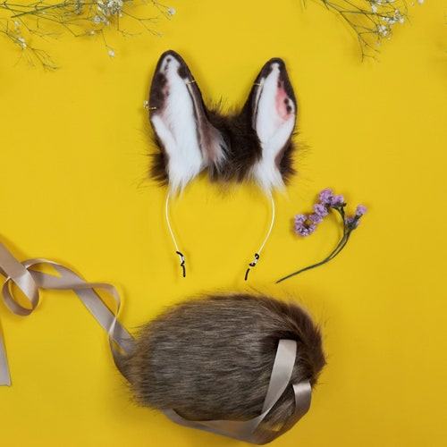 Realistic Bunny Ears Faux Fur Ears Rabbit Ears Fluffy Ears - Etsy