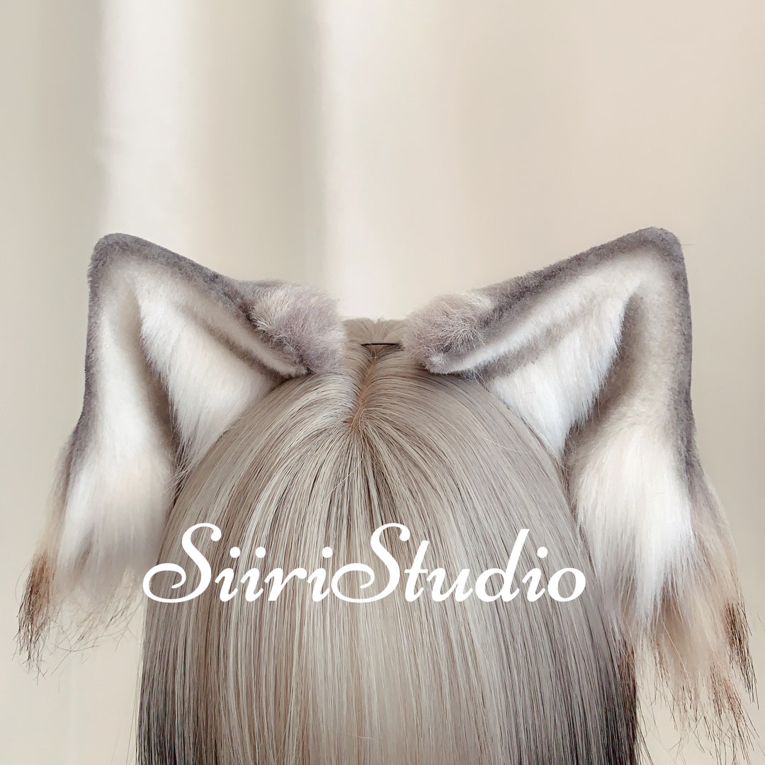 Gray-white Wolf Ears Headbandhigh Quality Wolf Ears Cosplay ...