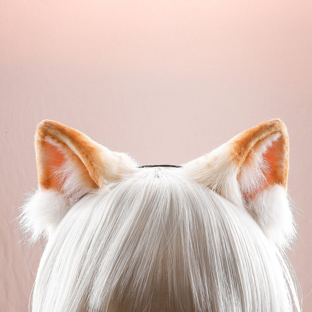 2.55 Cute Yellow Neko Furry Ears Headbandrealistic Cat - Etsy