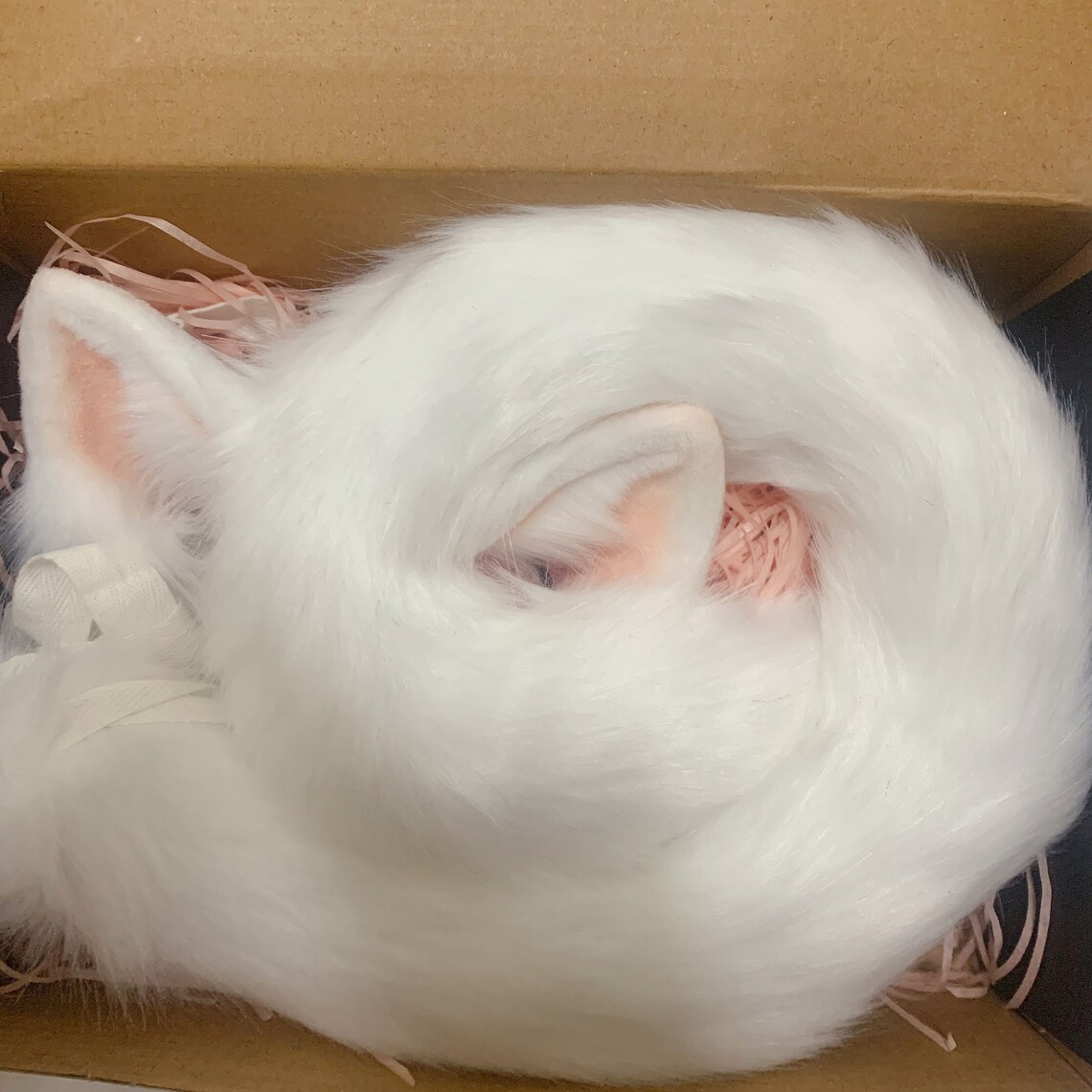 White Cat Earsrealistic White Kitten Earslolita Cospalyfaux - Etsy