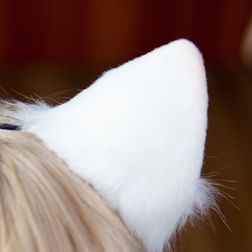 White Cat Earsrealistic White Kitten Earslolita Cospalyfaux - Etsy