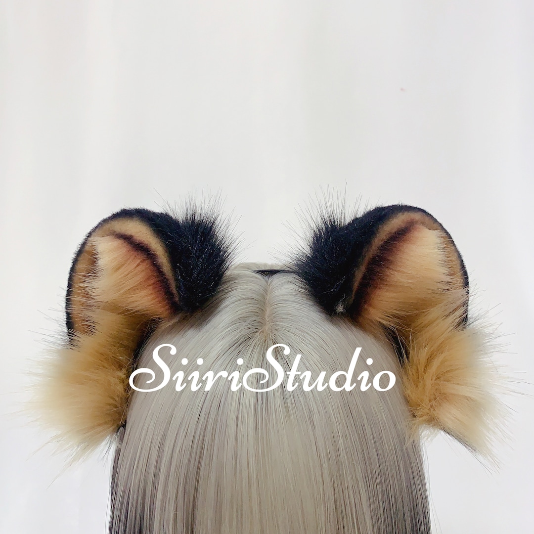 Realistic Black Bear Furry Ears Headbandanimal Plush Ears Headband ...