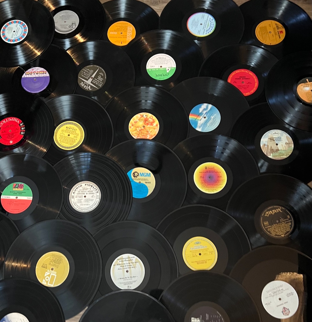 Vinyl Records for Crafting, Wall Decor, Invitations, Wedding Guest Book ...