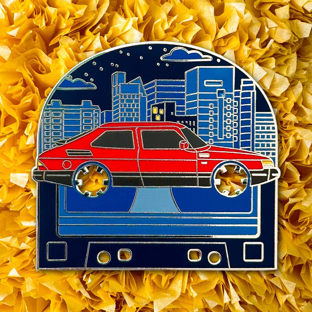 Saab Story Enamel Pin - Etsy
