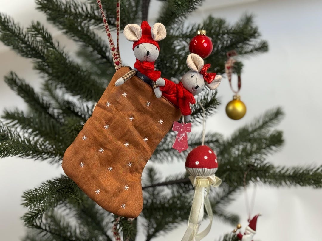 Mouse Family Dolls Christmas Plush Toy Set for Children Holiday Gift ...