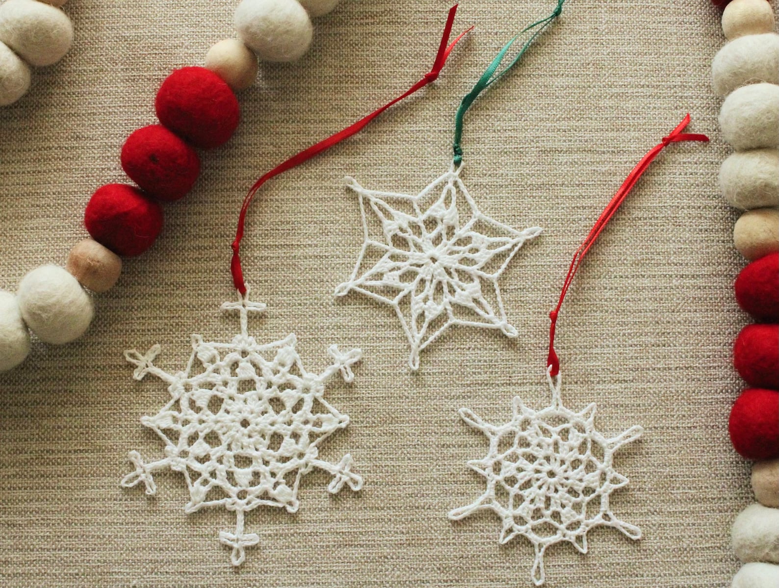 Crochet Snowflake Ornaments PDF Pattern - Etsy