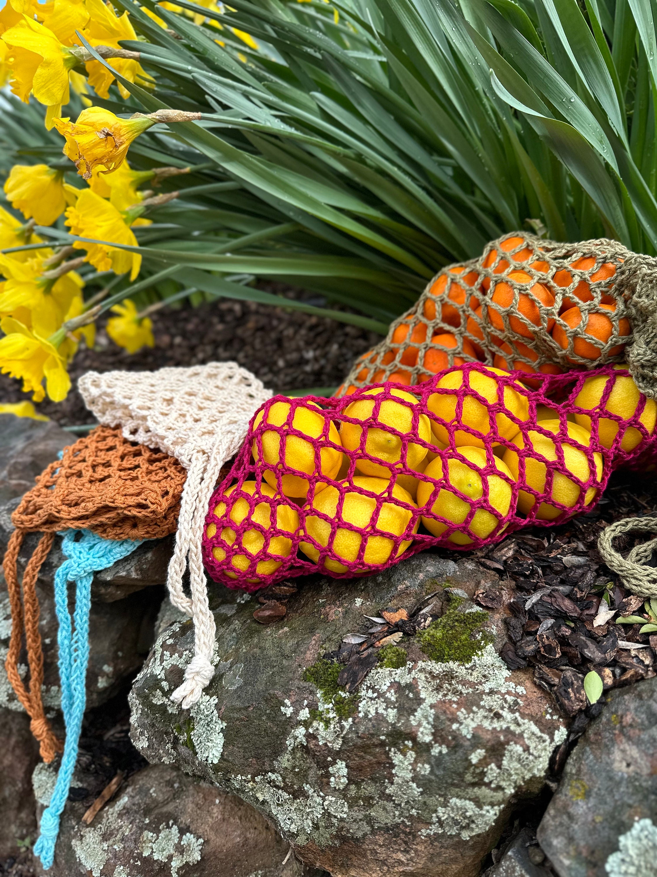 Produce Bag Crochet Pattern PDF Download Sustainable Reusable - Etsy