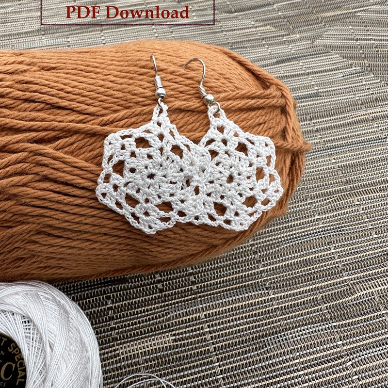 Hoop Crochet Earring Pattern - Etsy
