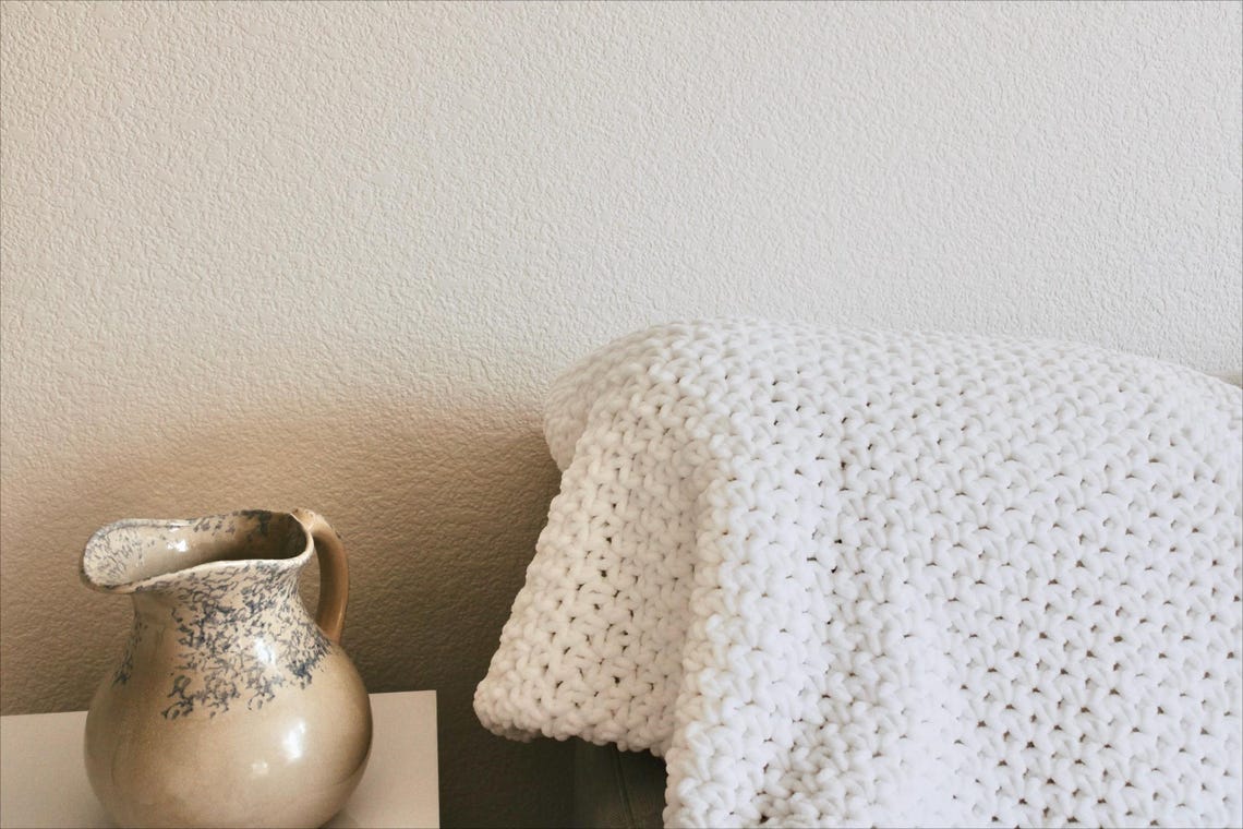Chunky Chenille Throw Blanket Crochet Pattern PDF Download - Etsy