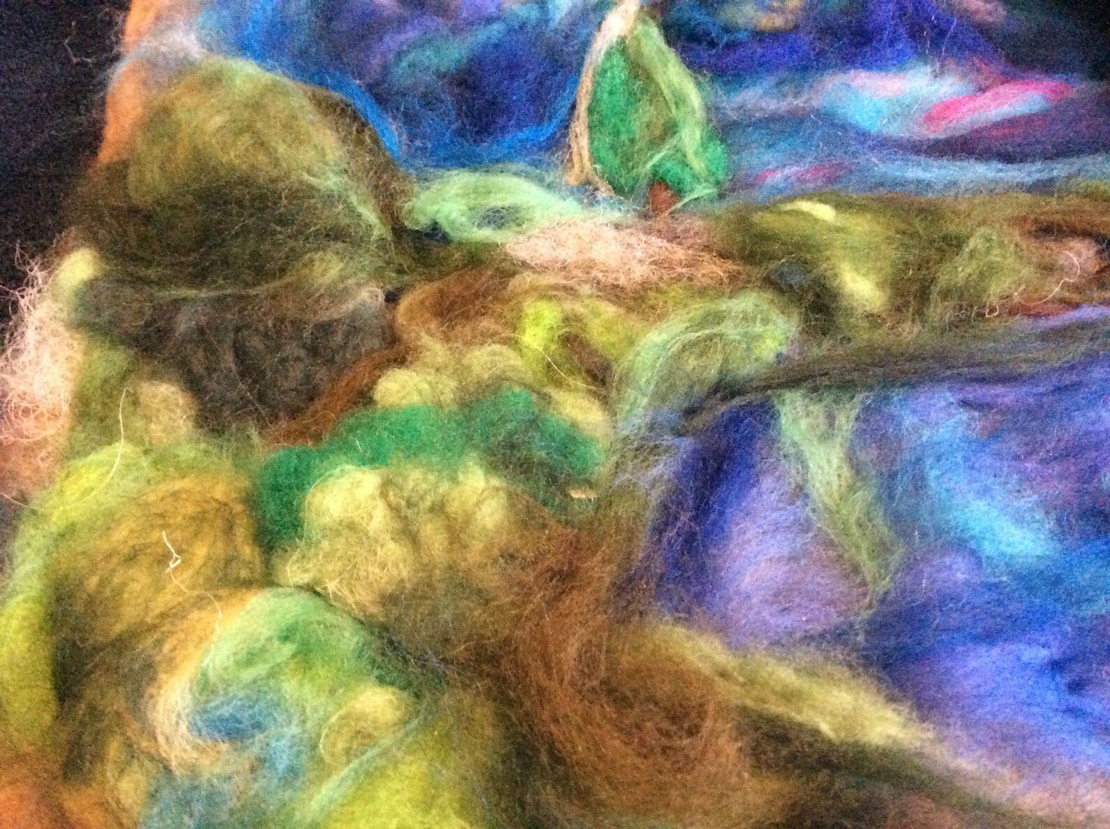 Fantasy Moon Set Unique Needle Felt Wool Painting - Etsy