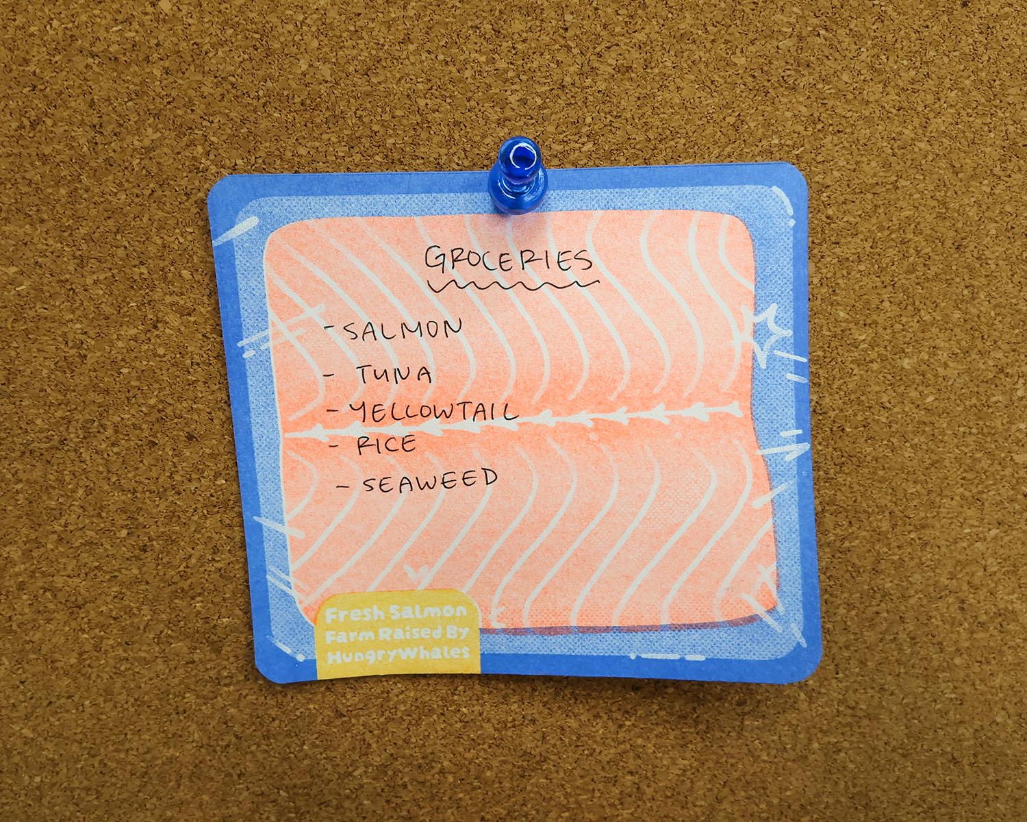 Fish Risograph Memo Pad - Etsy