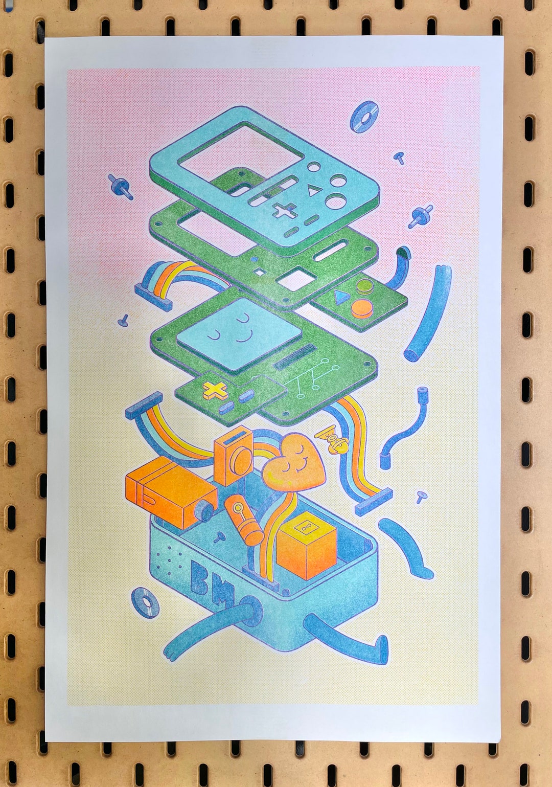 Adventure Time BMO Risograph Print - Etsy