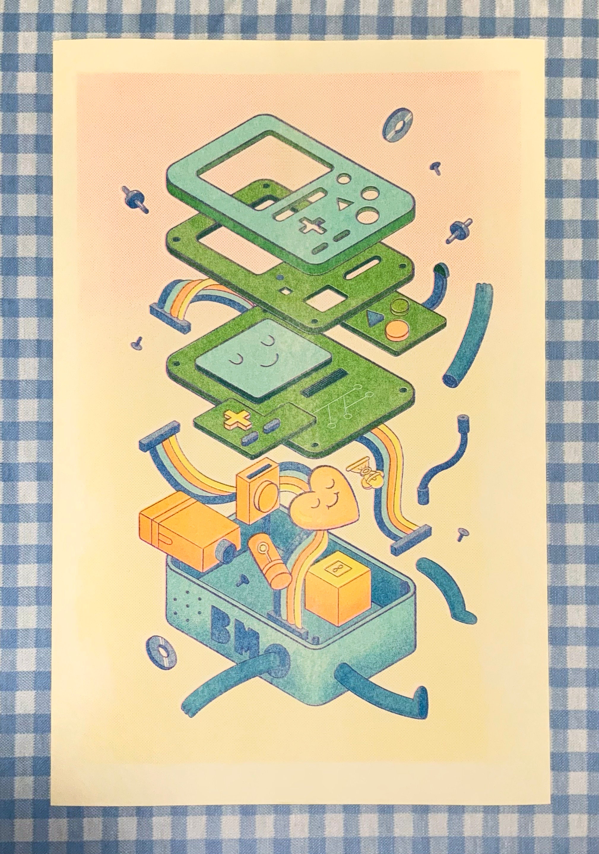 Adventure Time BMO Risograph Print - Etsy