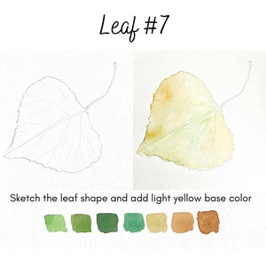 Watercolor Leaves - Easy Step by Step Guide - Etsy