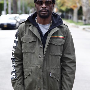 Rasta Military Field Jacket - Etsy