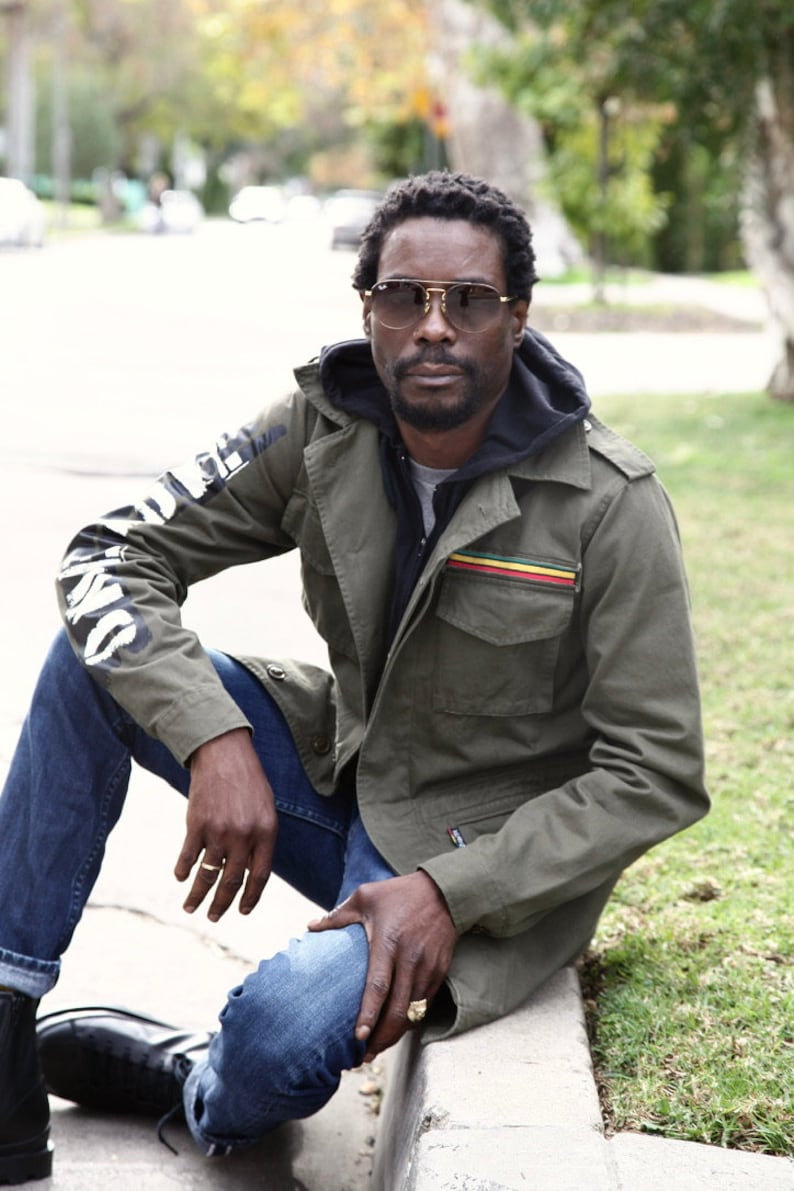 Rasta Military Field Jacket - Etsy