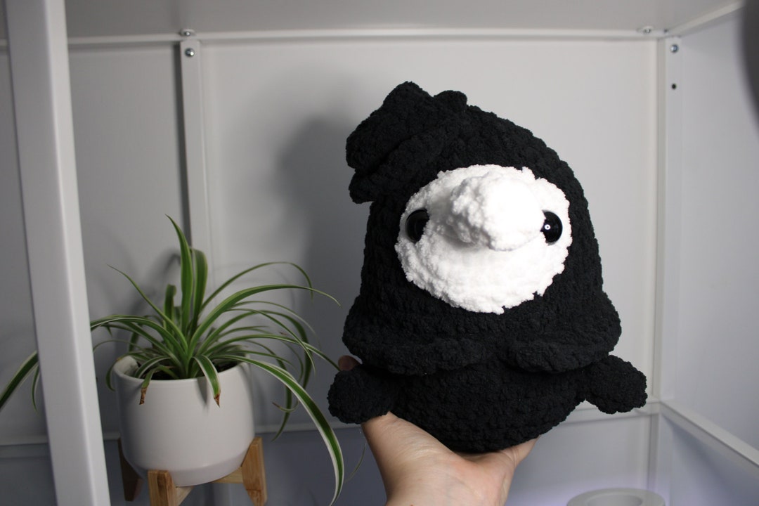 Plush Plague Doctor Amigurumi Large - Handmade Plush Yarn Figure - Soft ...