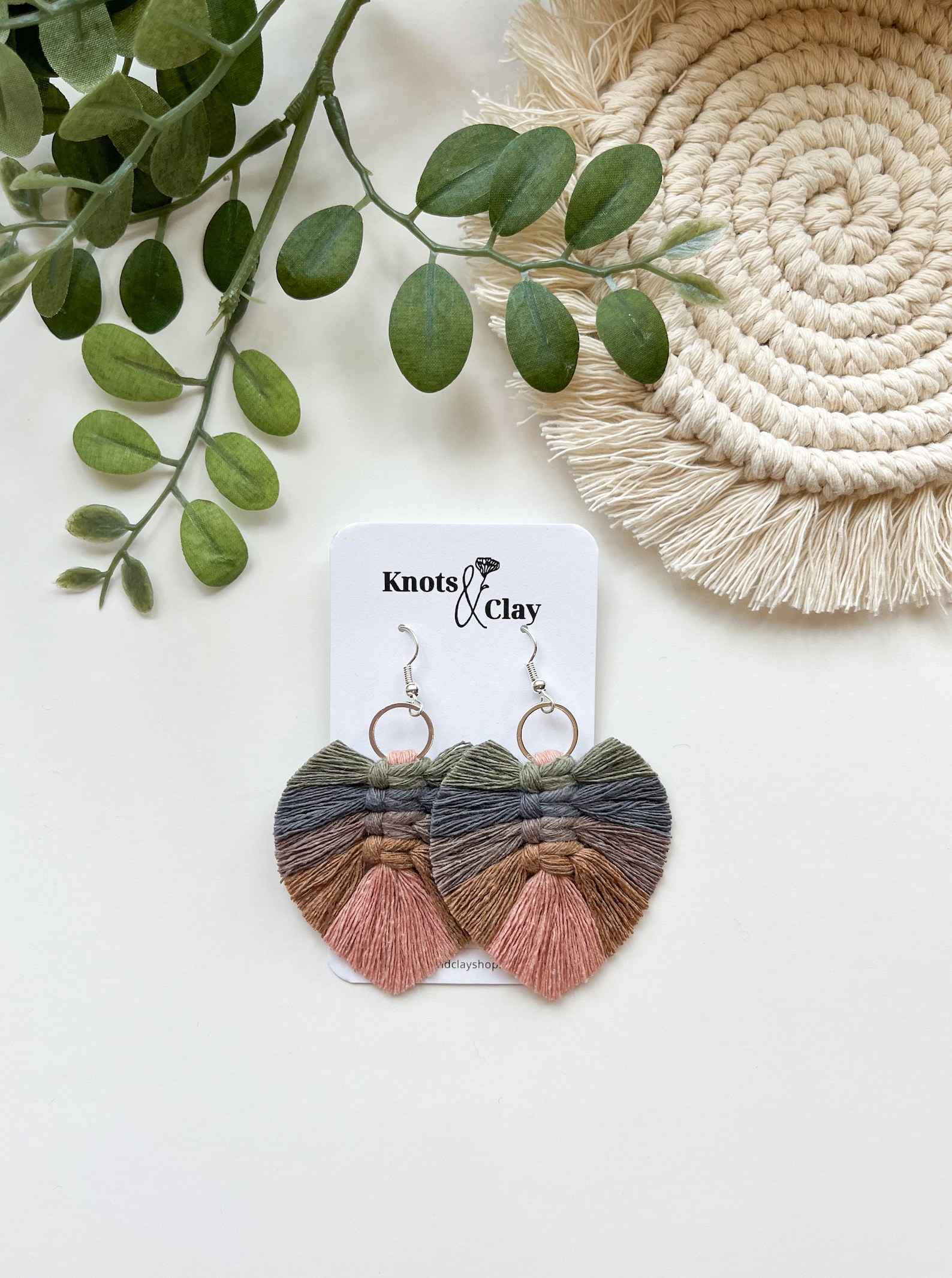 Multicolor Macrame Feather Earrings | Boho Fringe Earrings - Etsy