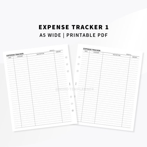 Monthly Spending Tracker Printable Planner Inserts Expenses | Etsy