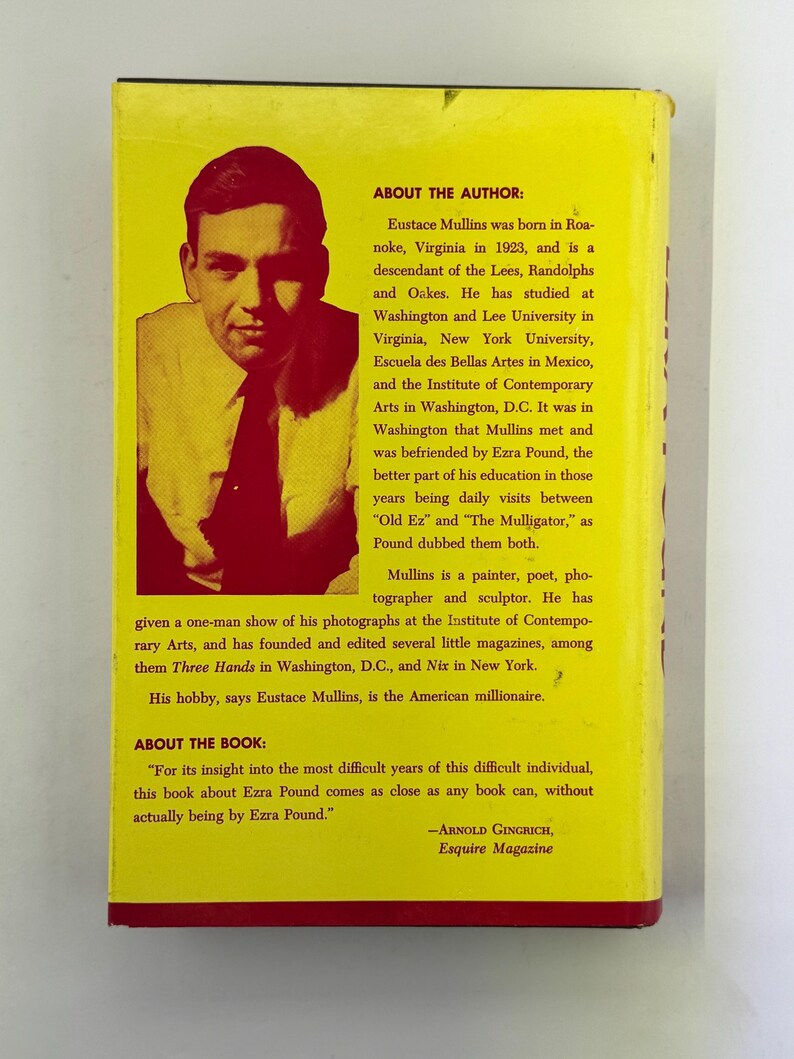 This Difficult Individual: Ezra Pound by Eustace Mullins | Vintage ...