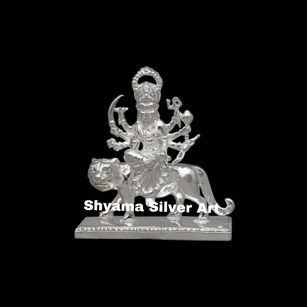925 Pure Silver 3D Durga Devi Articles Idols5cm Durga Silver - Etsy