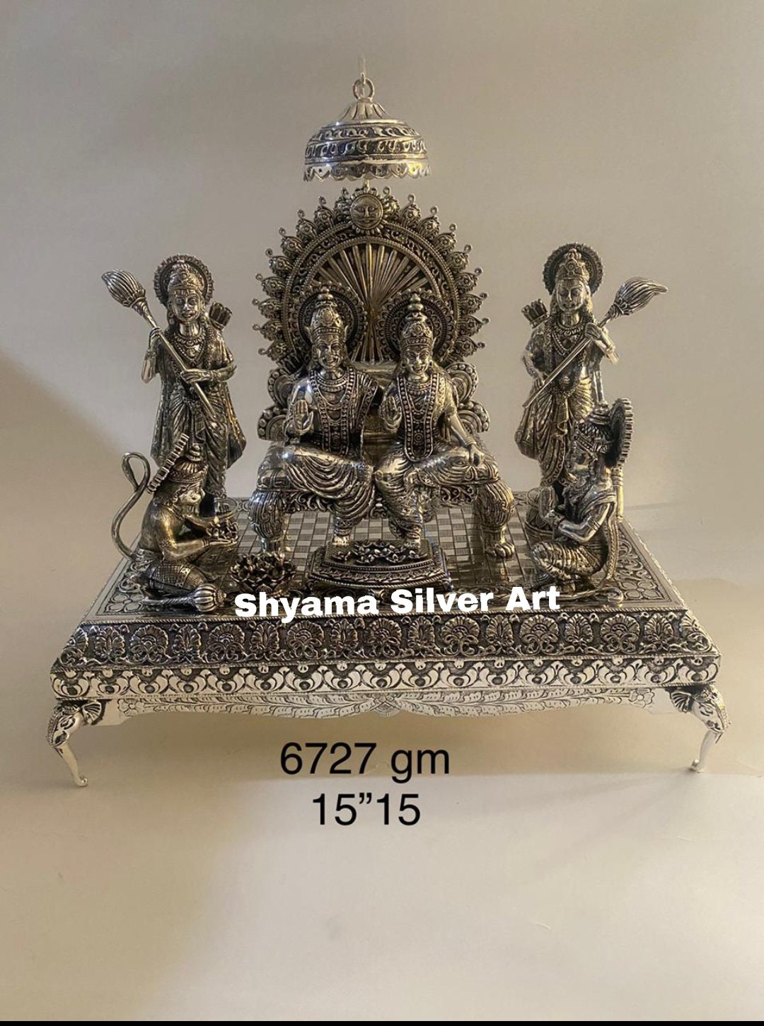 Shri Ram Darbar 2D Idol38 Cm Silver RAM DARBAR STATUE Set - Etsy