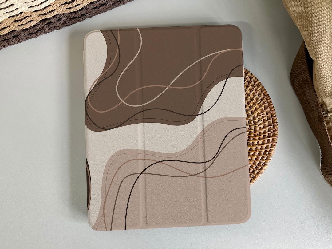 Seamless Stripes Coffee Magnetic Smart Case Cover iPad 9 Case, iPad ...