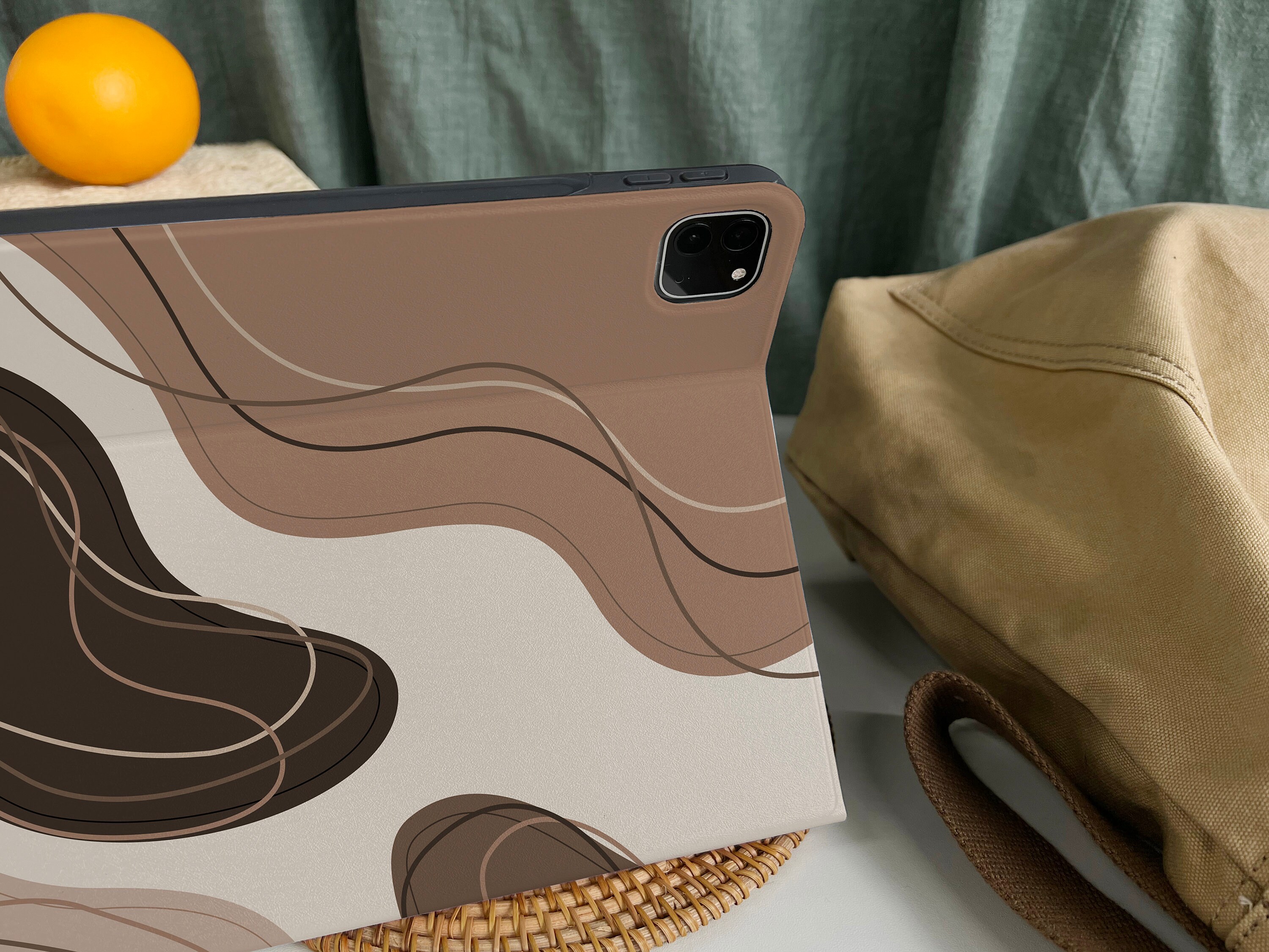 Seamless Stripes Coffee Magnetic Smart Case Cover Ipad 9 Case - Etsy