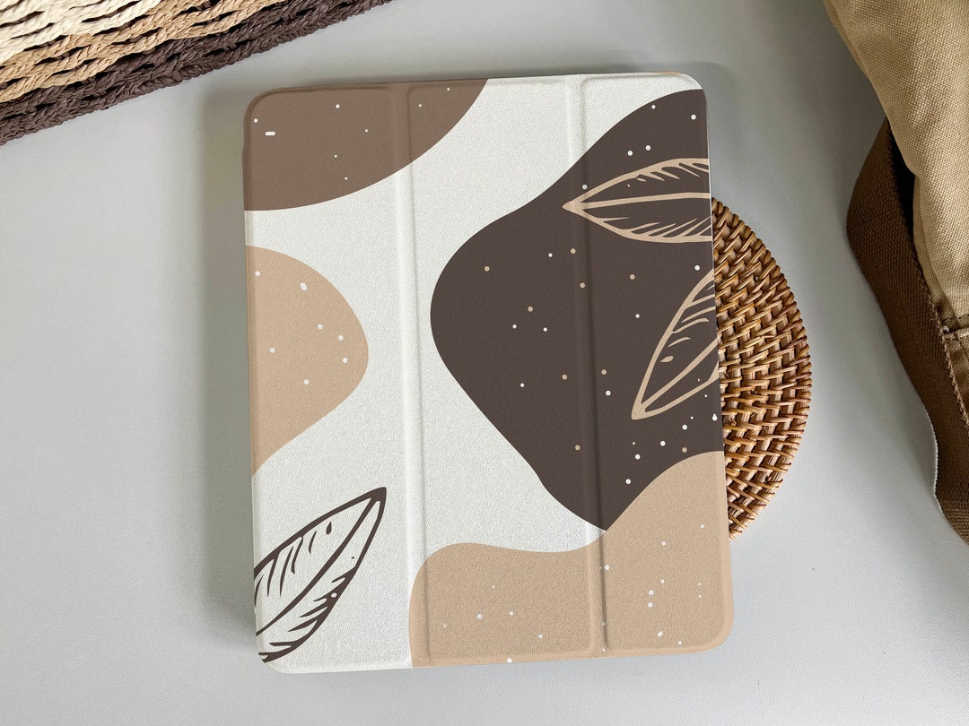 Brown Snowy Leaves Magnetic Smart Case Cover iPad 9 Case, iPad Mini 6 ...