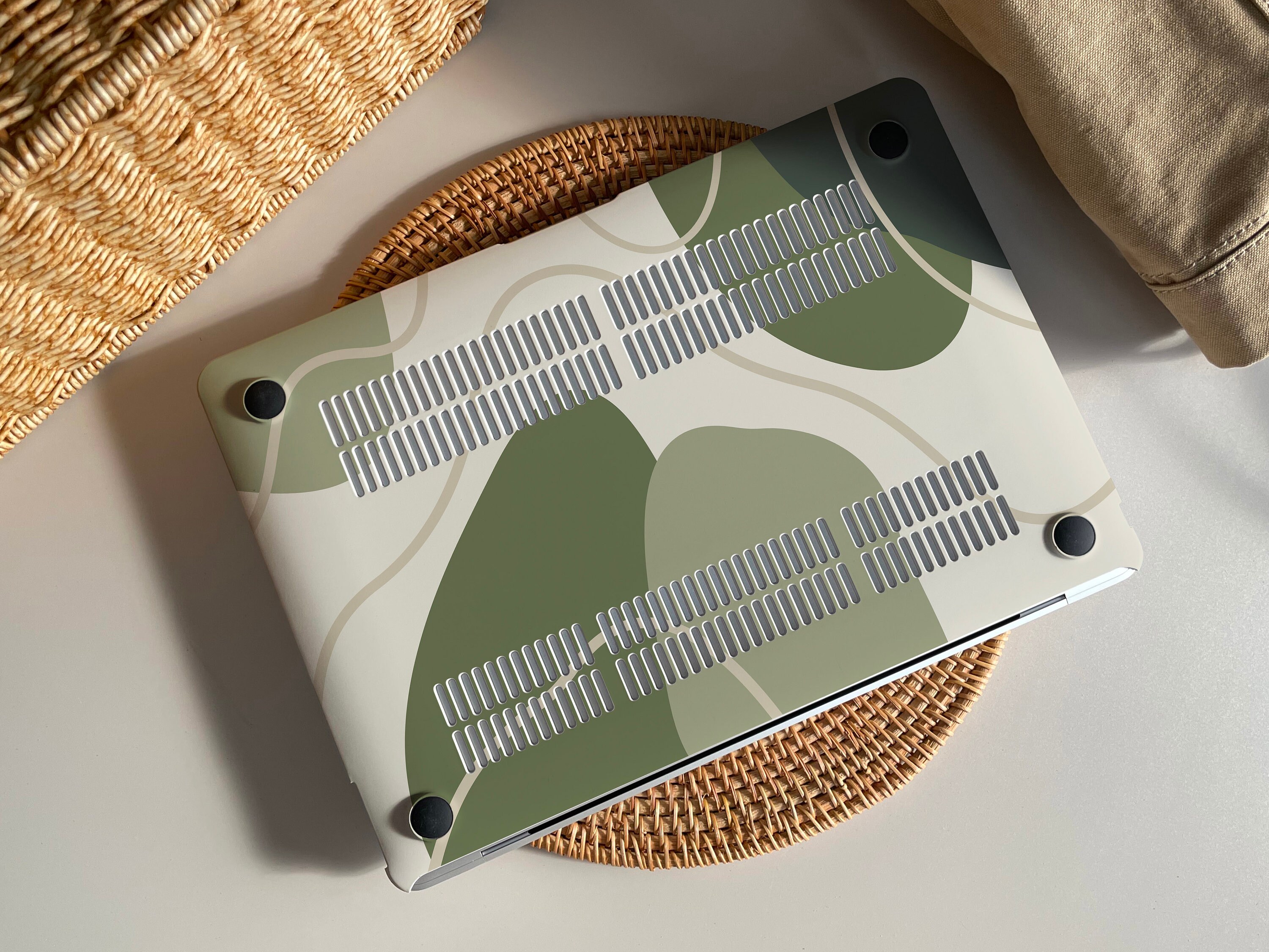 Patch Abstract Green MacBook Case Protect Cover for MacBook Pro 14 Case ...