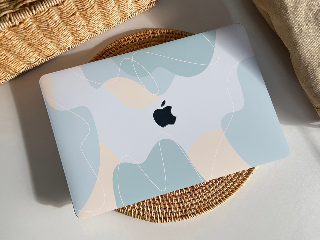 Light Blue Line Art MacBook Case Protect Cover for MacBook Pro 14 Case ...