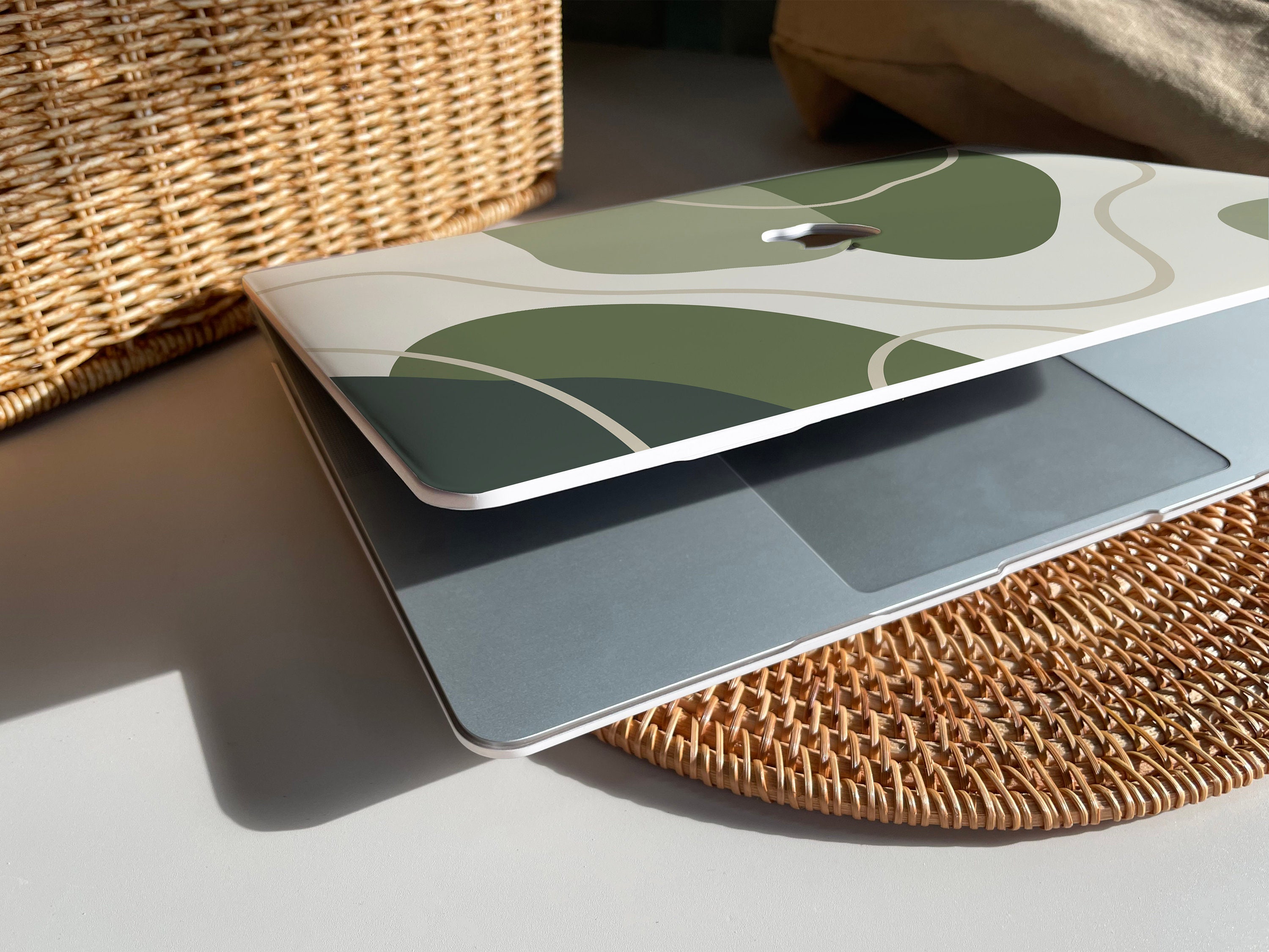 Patch Abstract Green MacBook Case Protect Cover for MacBook Pro 14 Case ...