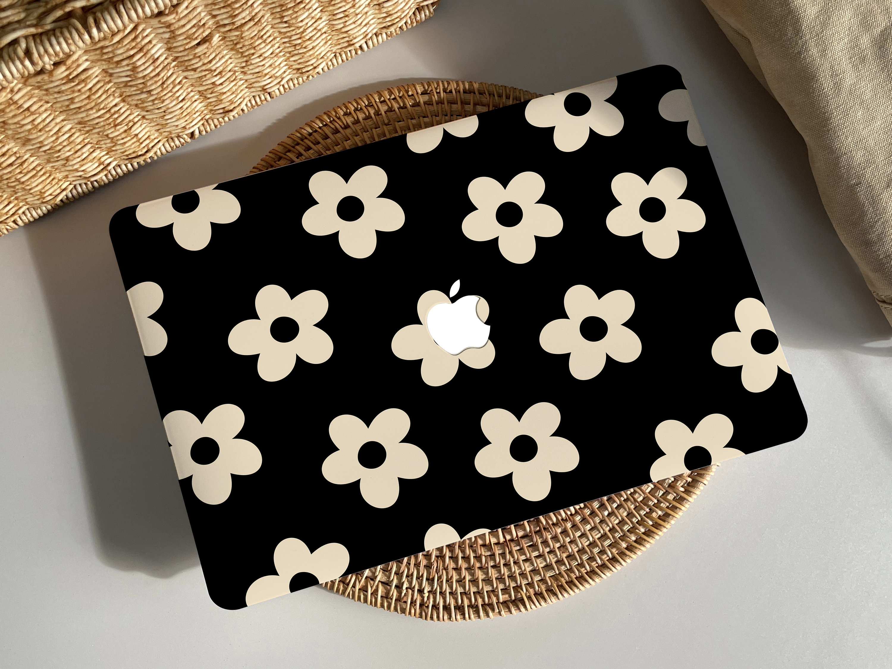 Seamless Flowers Black Macbook Case Protect Cover for Macbook - Etsy