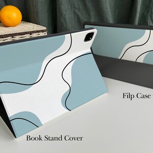 Line Patch Haze Blue Magnetic Smart Case Cover iPad 9 Case, iPad Mini 6 ...