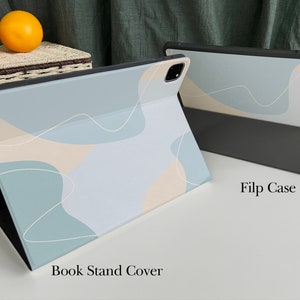 Light Blue Line Art Magnetic Smart Case Cover iPad 9 Case, iPad Mini 6 ...