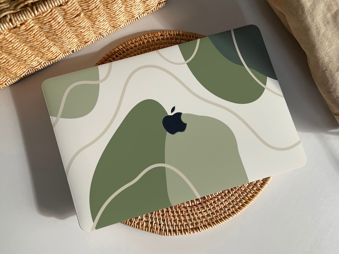 Patch Abstract Green MacBook Case Protect Cover for MacBook Pro 14 Case ...
