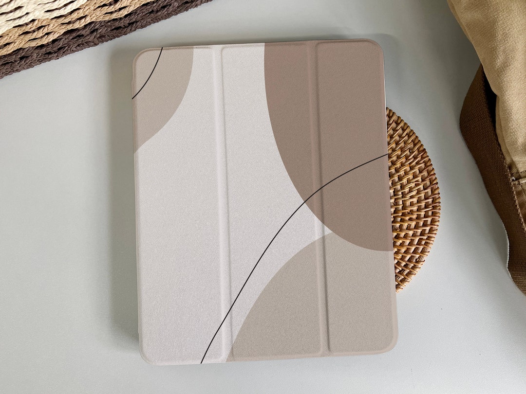 Gradient Brown Lines Magnetic Smart Case Cover iPad 9 Case, iPad Mini 6 ...