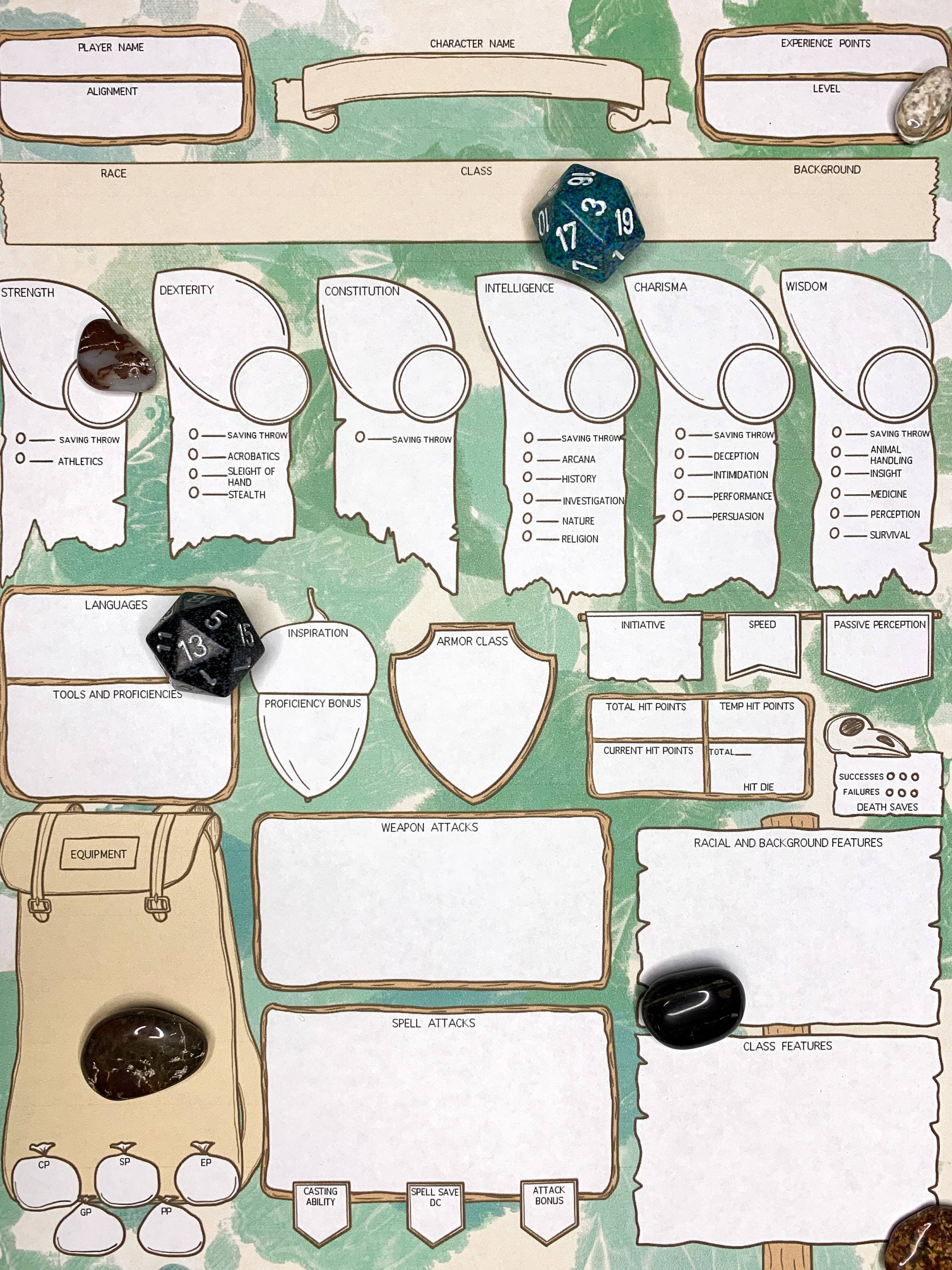 Sunlit Forest Character Sheet for Dnd 5e - Etsy Canada