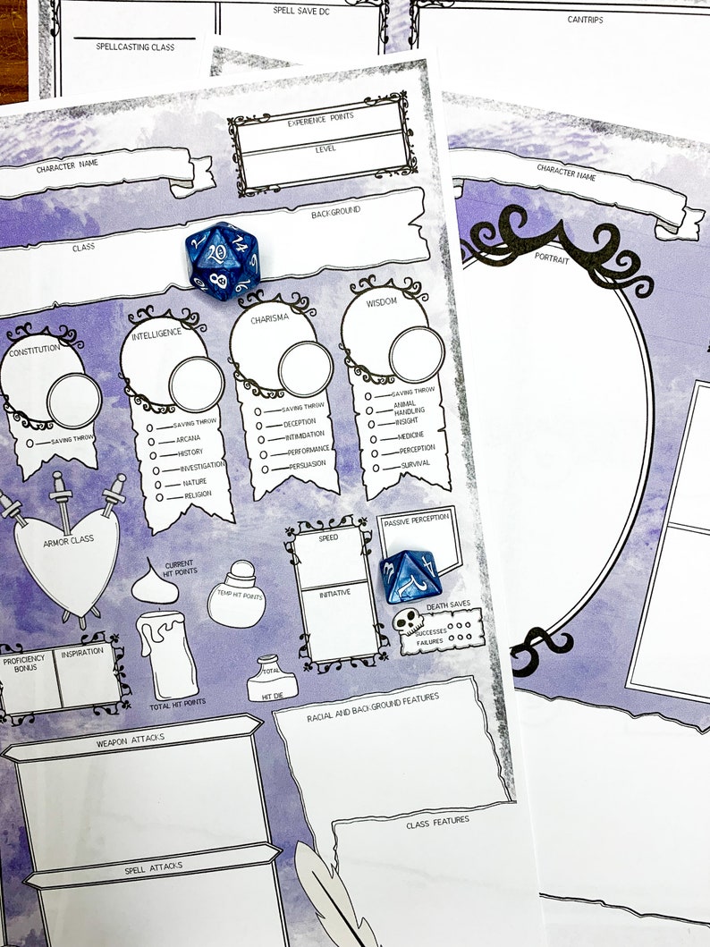 Gothic Manor Character Sheet for Dnd 5e - Etsy New Zealand