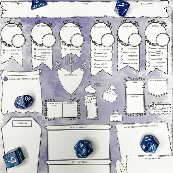 Gothic Character Sheet Dnd - Etsy