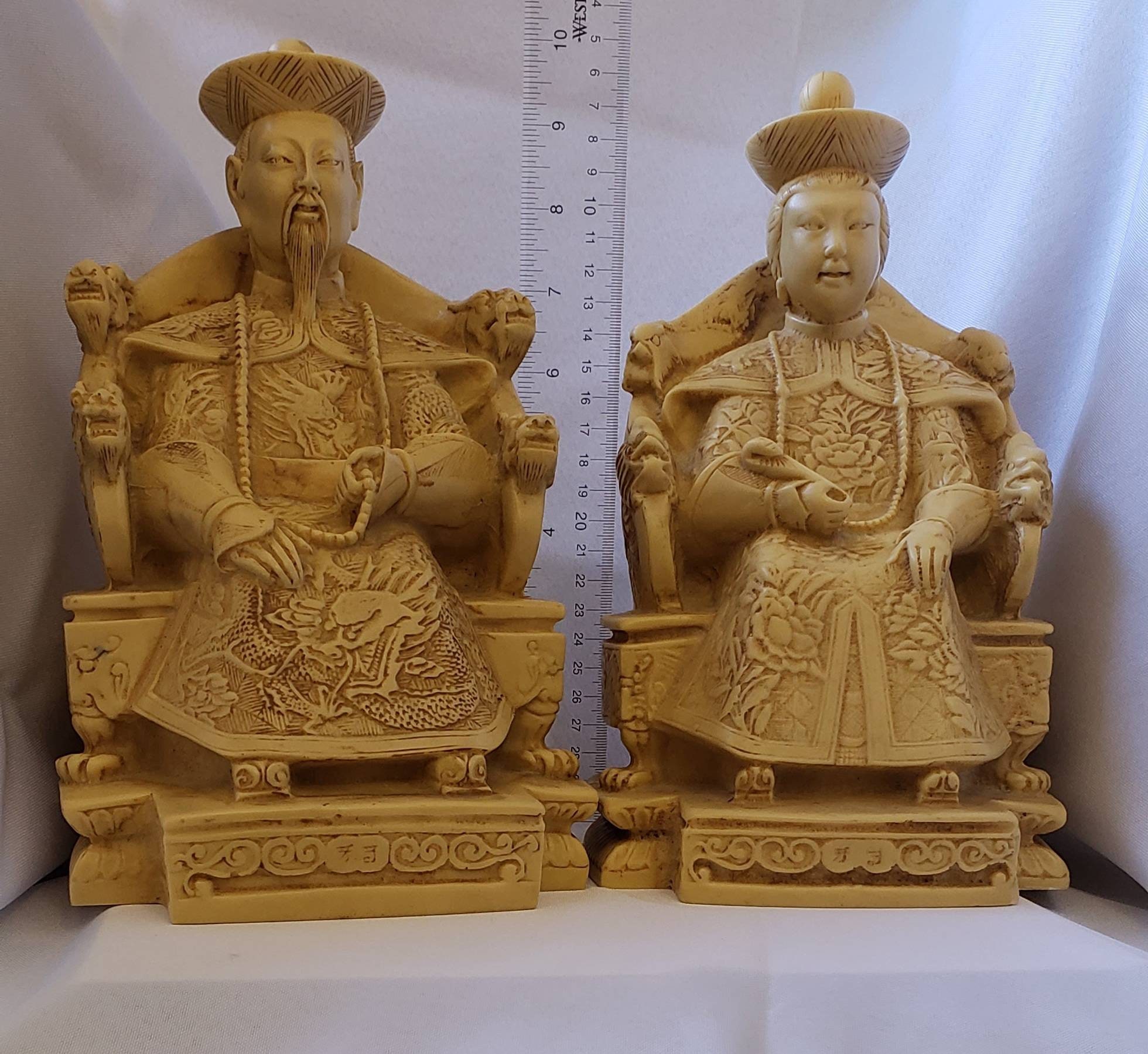 Carved Chinese Figurines, Carved Statue, Carved Asian Statue, Asian ...