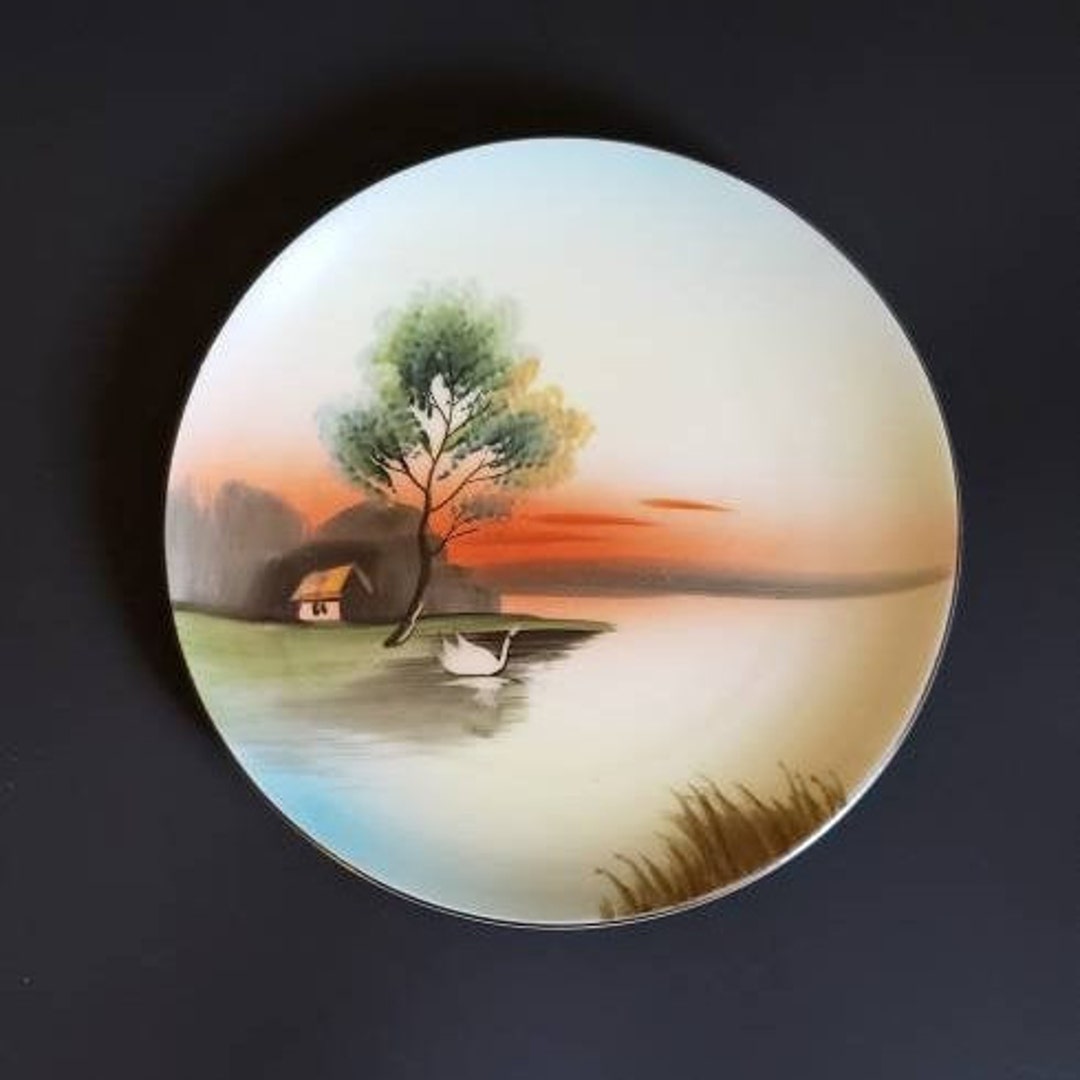 Antique Plate Display, Antique Plate for Hanging, Noritake Hand Painted ...