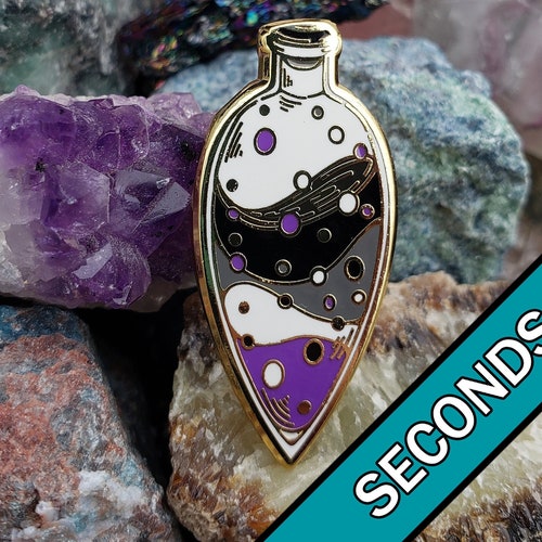 Asexual Ace Pride Flag Pin Round Circle Button 1 Pin | Etsy
